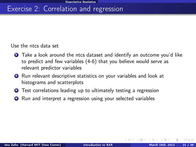 Introduction to SAS | PDF