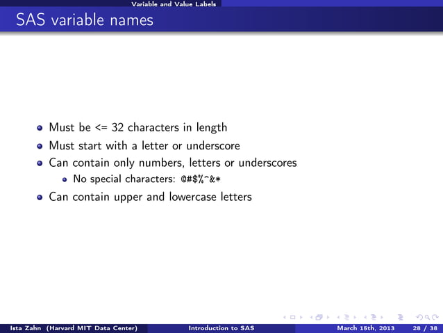 Introduction to SAS | PDF