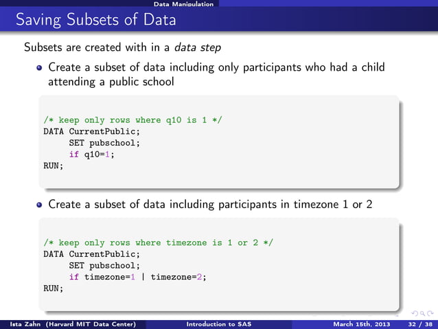 Introduction to SAS | PDF