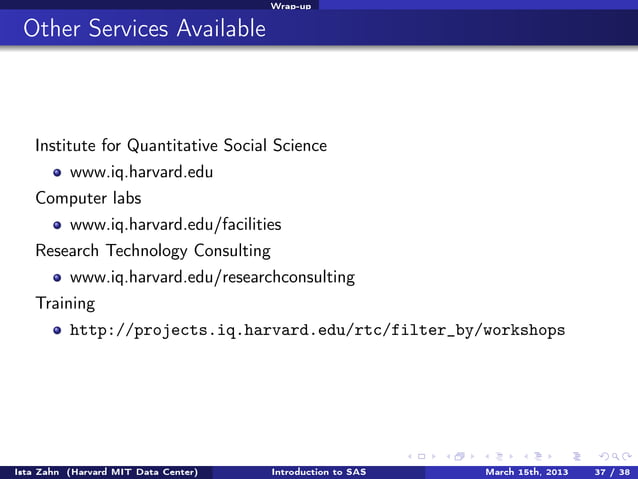 Introduction to SAS | PDF