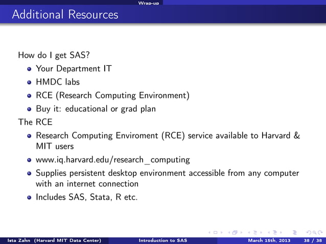 Introduction to SAS | PDF