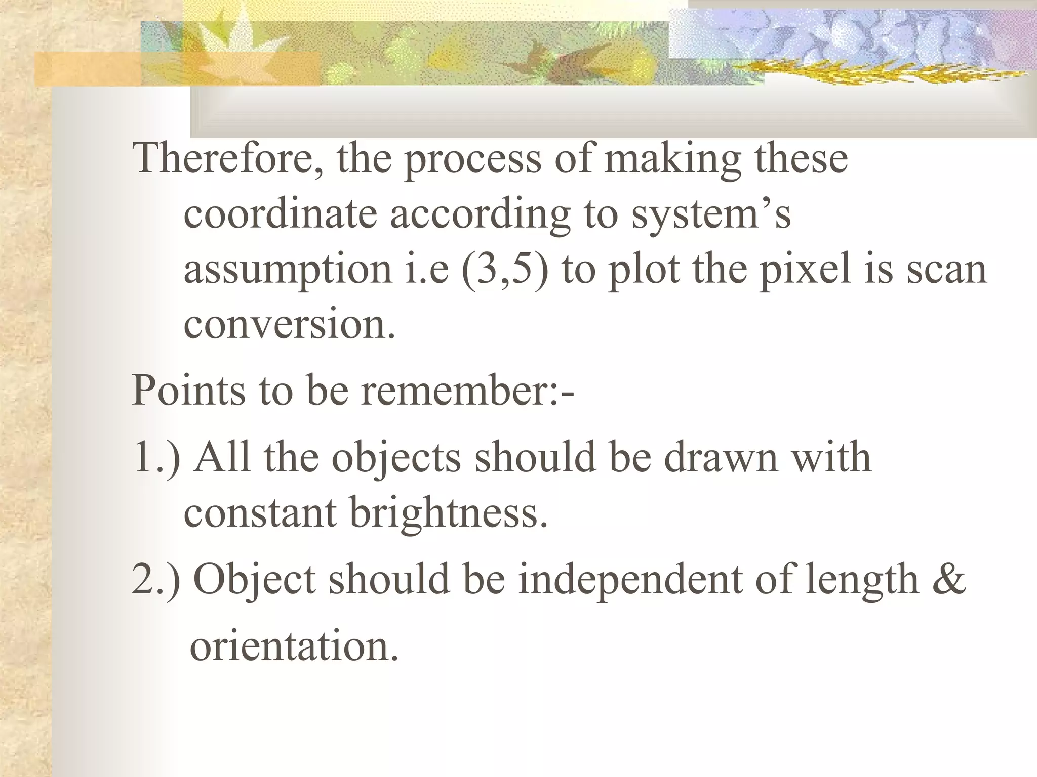 Intro to scan conversion | PPT