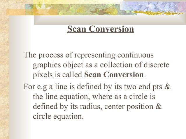 Intro to scan conversion | PPT
