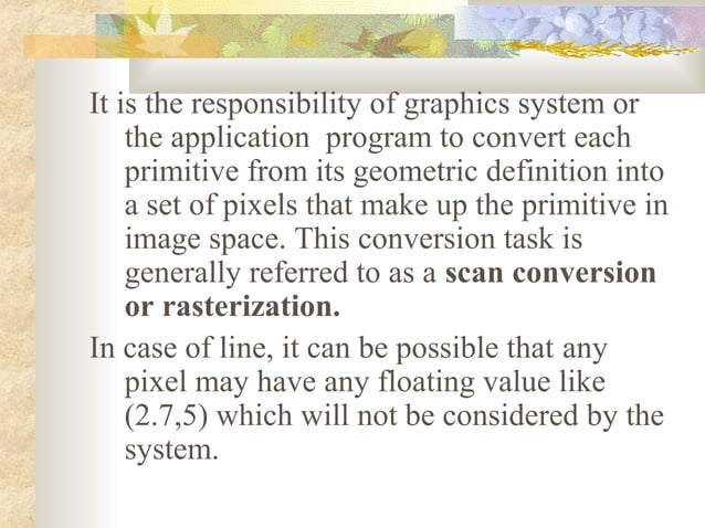 Intro to scan conversion | PPT