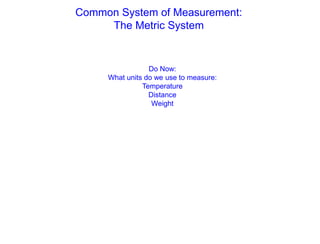 Intro to science and metric system | PPTX