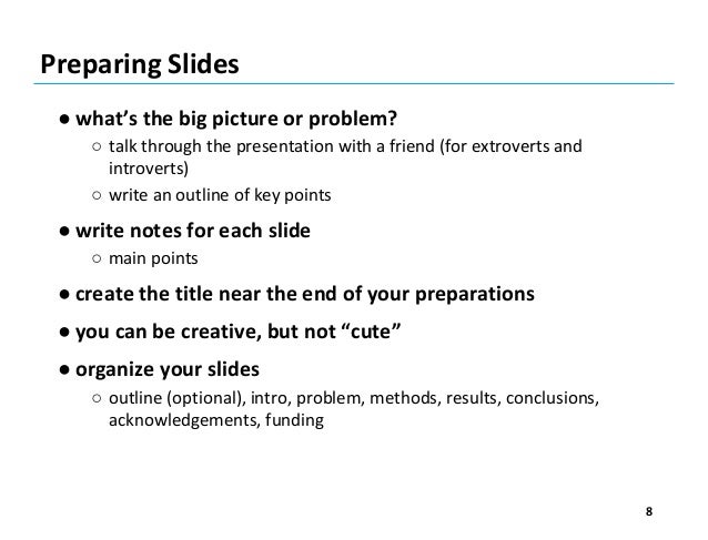 Intro to scientific presentations 2010