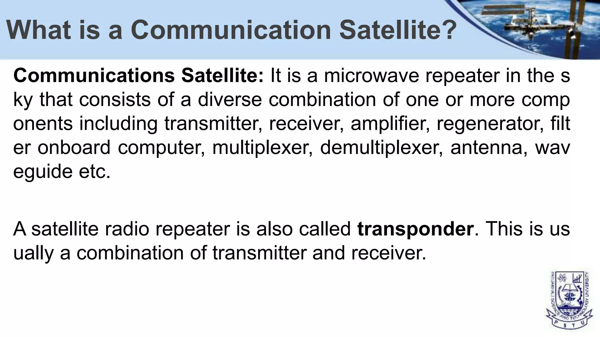 Introduction to Satellite Communication System | PPTX