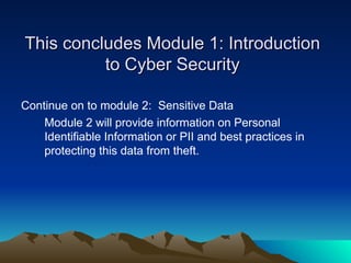Intro to Cyber Security Final in the field of CS | PPT