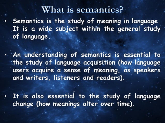 INTRODUCTION TO SEMANTIC | PPT
