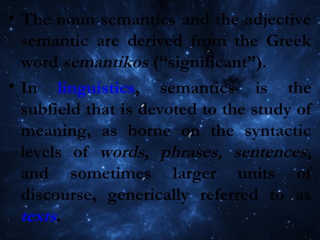 INTRODUCTION TO SEMANTIC | PPT