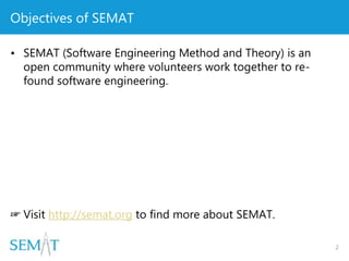 Introduction to SEMAT | PPTX
