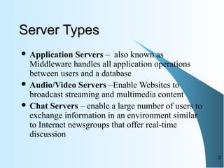 Intro to servers | PPT