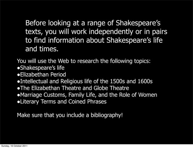 Intro to Shakespeare | PPT