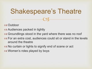 Intro to Shakespeare | PPTX