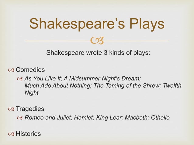 Intro to Shakespeare | PPT