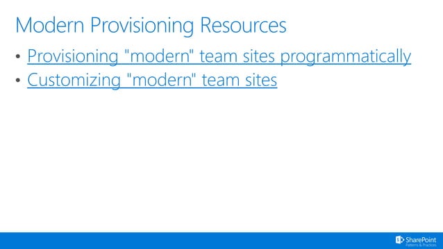 Introduction to SharePoint Patterns and Practices (PnP) | PPT