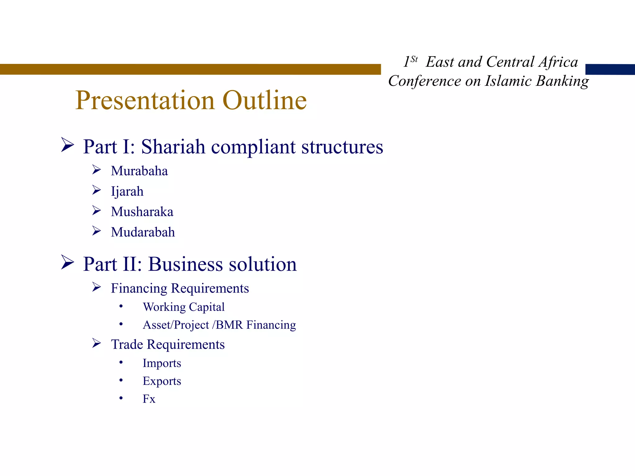 Intro To Shariah Compliant Structures Mohammed Haris | PPT