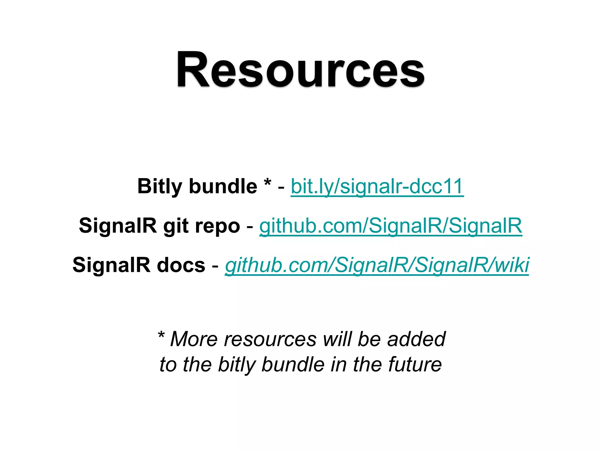 Introduction to SignalR | PPT