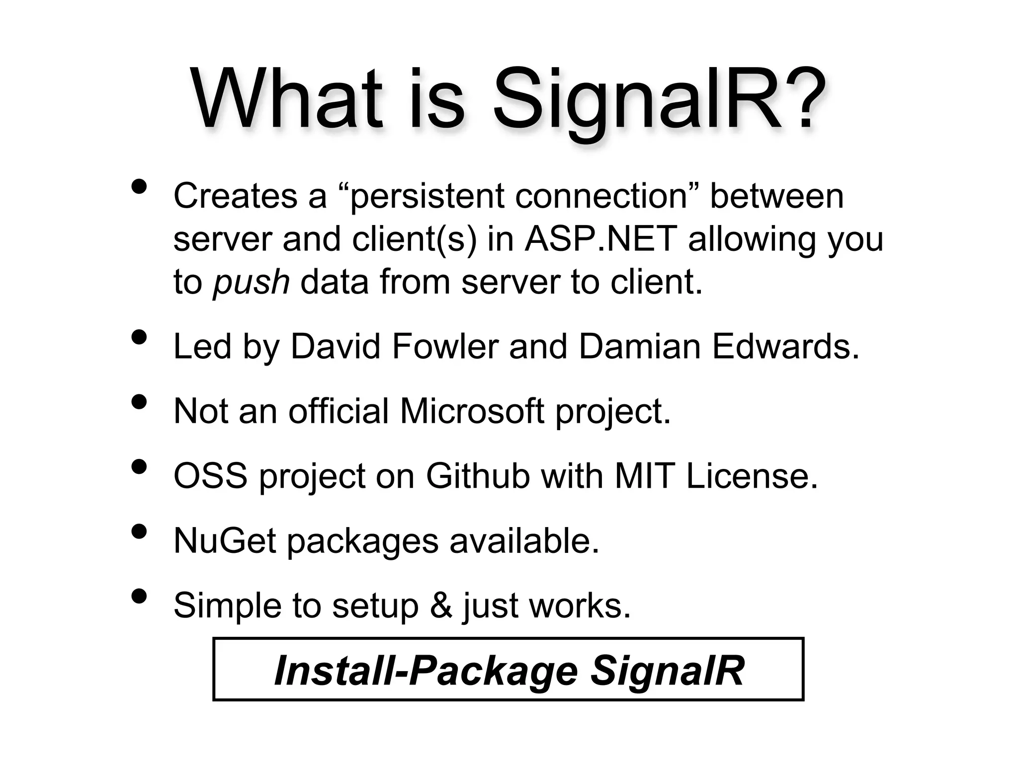 Introduction to SignalR | PPT