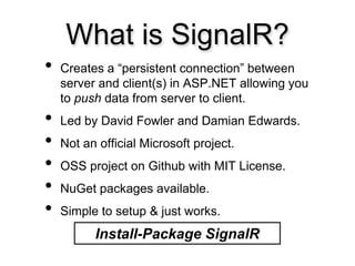 Introduction to SignalR | PPT
