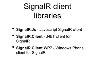 Introduction to SignalR | PPT