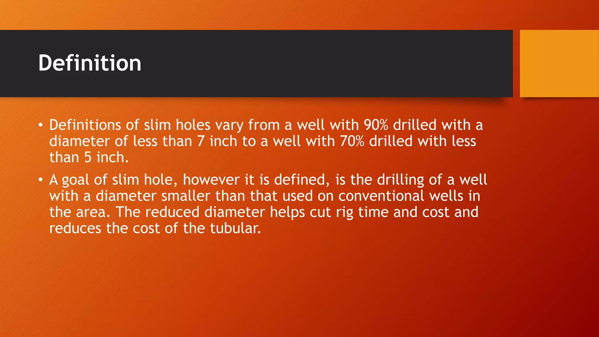 introduction to slim hole drilling | PPTX