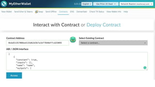 Intro to Smart Contracts | PPT