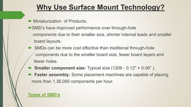 Introduction to Surface Mount Technology | PPTX