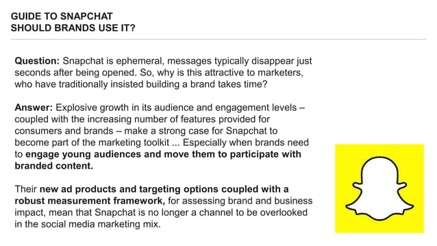 Introduction to Snapchat for Brands | PPT