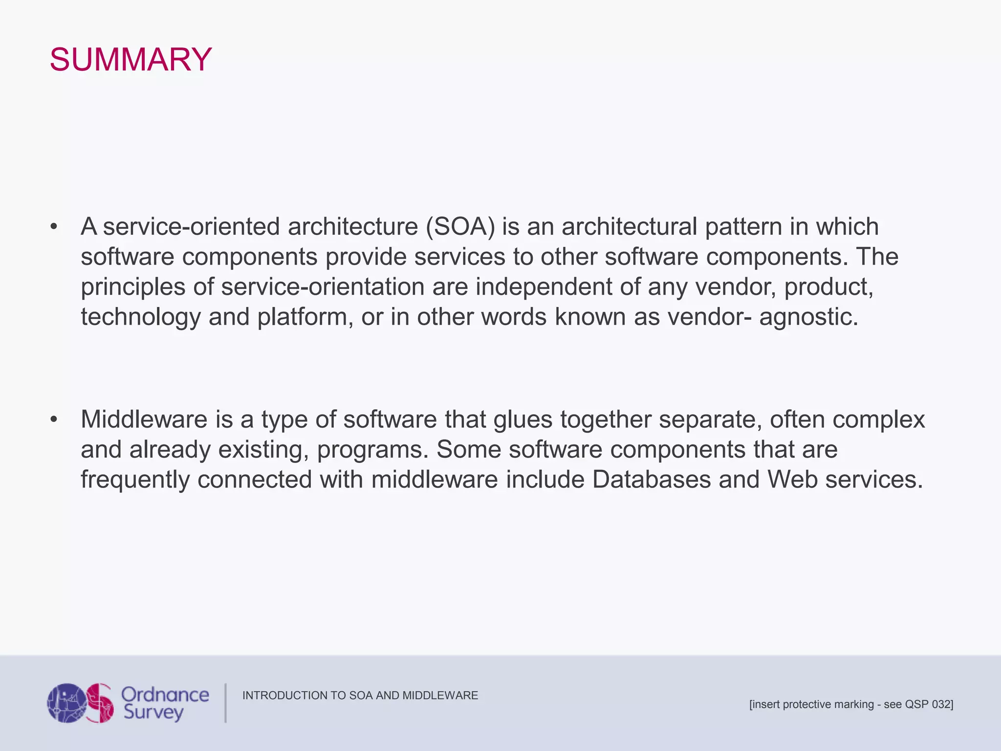 Intro to soa and middleware presentation | PPT