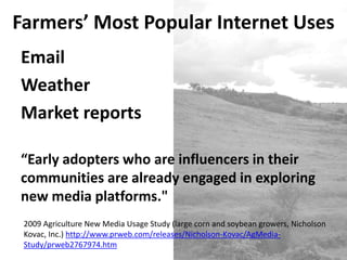 Social media potential for agriculture | PPTX | Social Networking ...