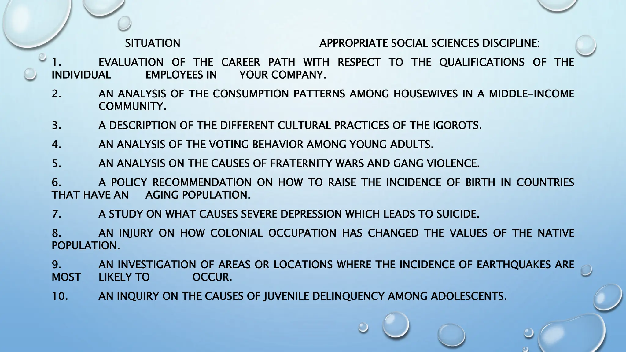 intro to social sciences presentation ppt. | PPTX