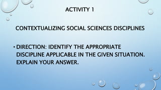 intro to social sciences presentation ppt. | PPTX