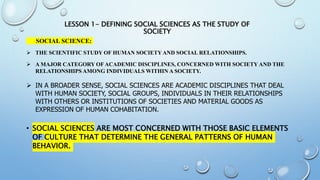 intro to social sciences presentation ppt. | PPTX