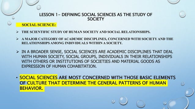 intro to social sciences presentation ppt. | PPTX