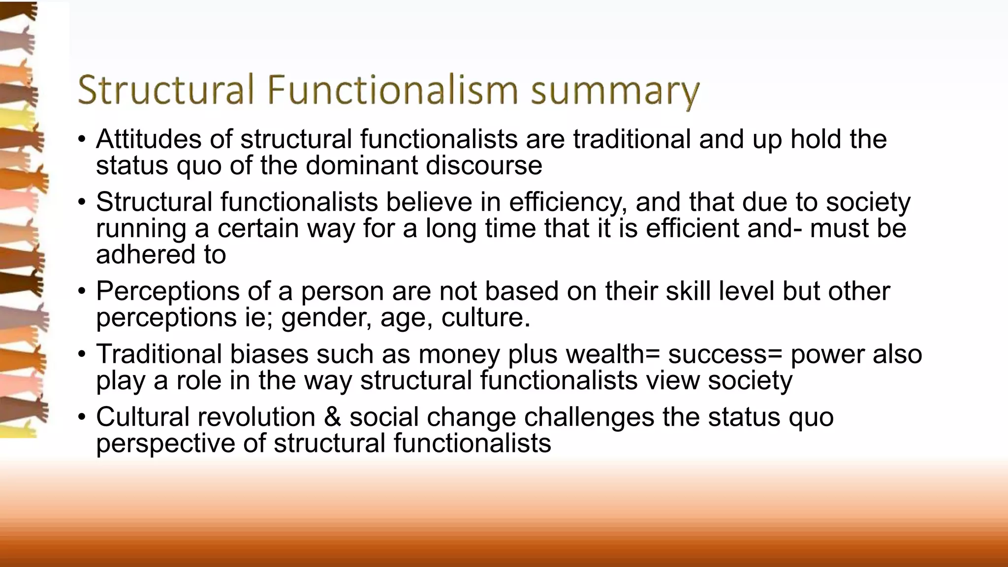 Intro to sociology Applying Conflict theory, Structural Functionalism ...