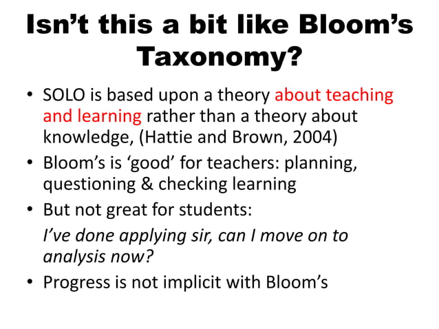 Introduction to SOLO taxonomy | PPTX | Educational Assessment | Education