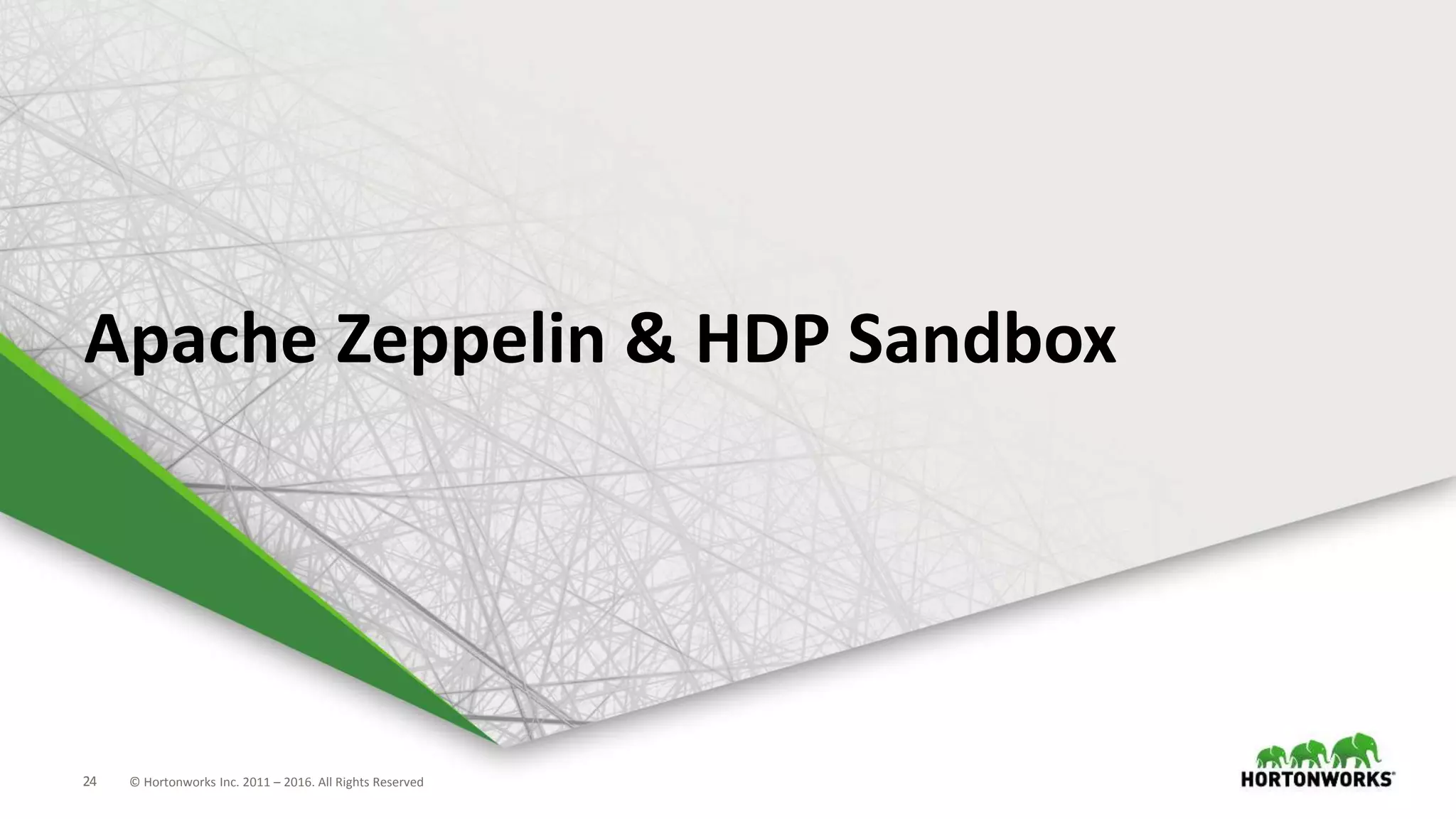 Intro to Spark with Zeppelin | PPT