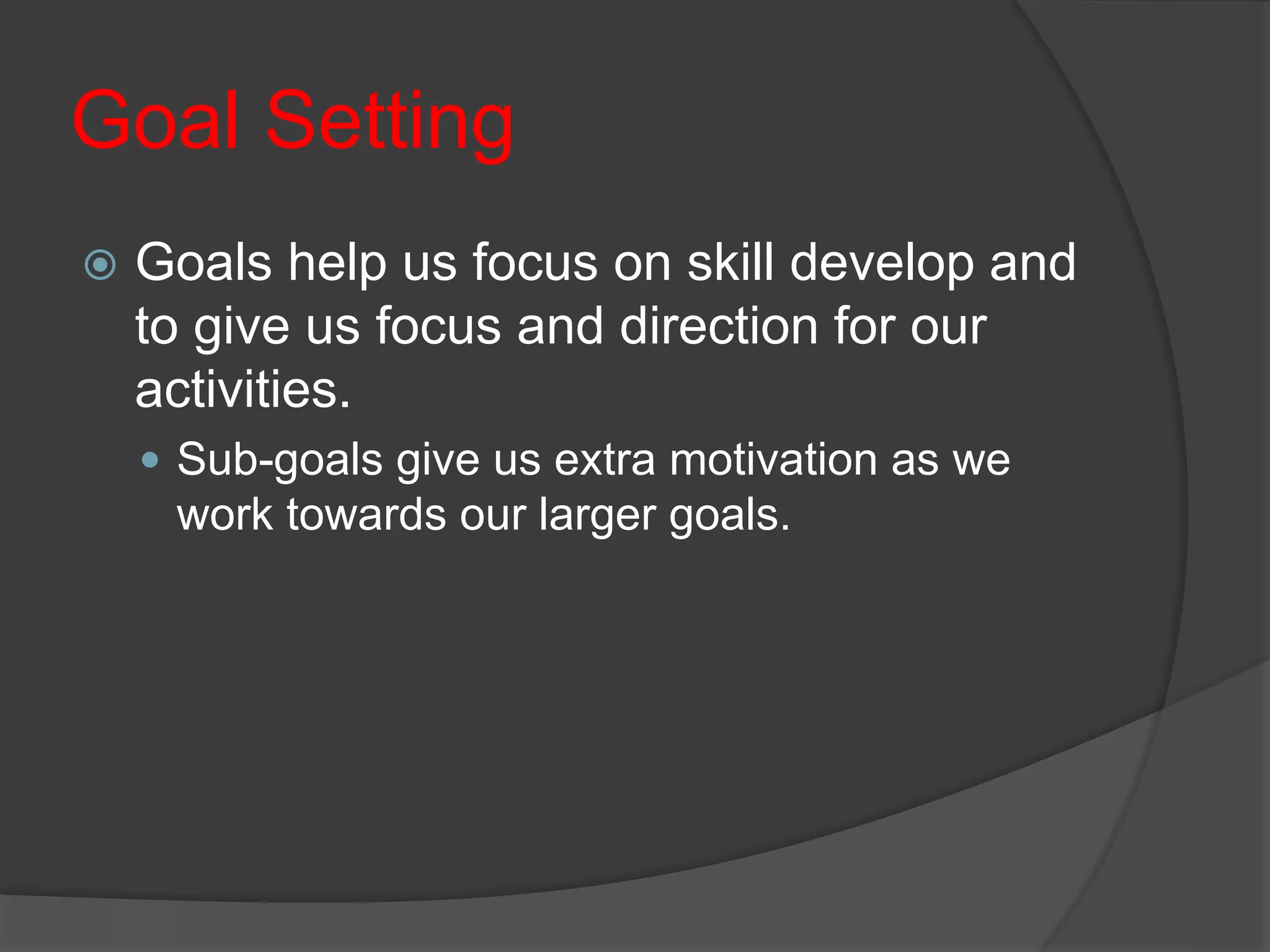 Intro to sports psychology, motivation, & goal setting | PPTX