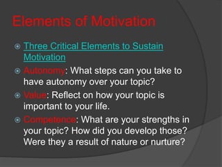 Intro to sports psychology, motivation, & goal setting | PPTX