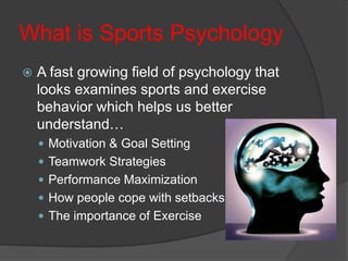 Intro to sports psychology, motivation, & goal setting | PPTX
