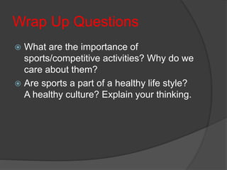Intro to sports psychology, motivation, & goal setting | PPTX