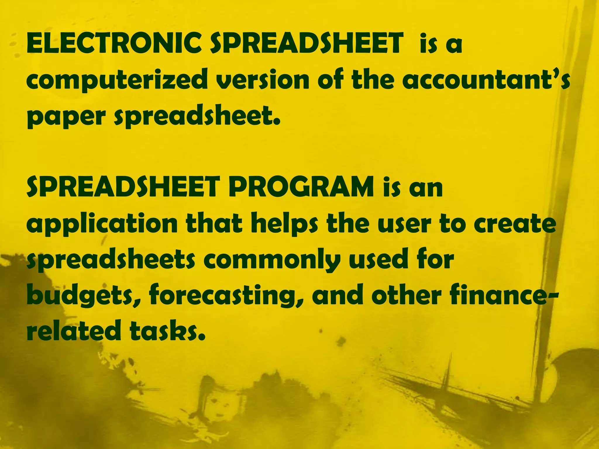 Intro to spreadsheet | PPTX