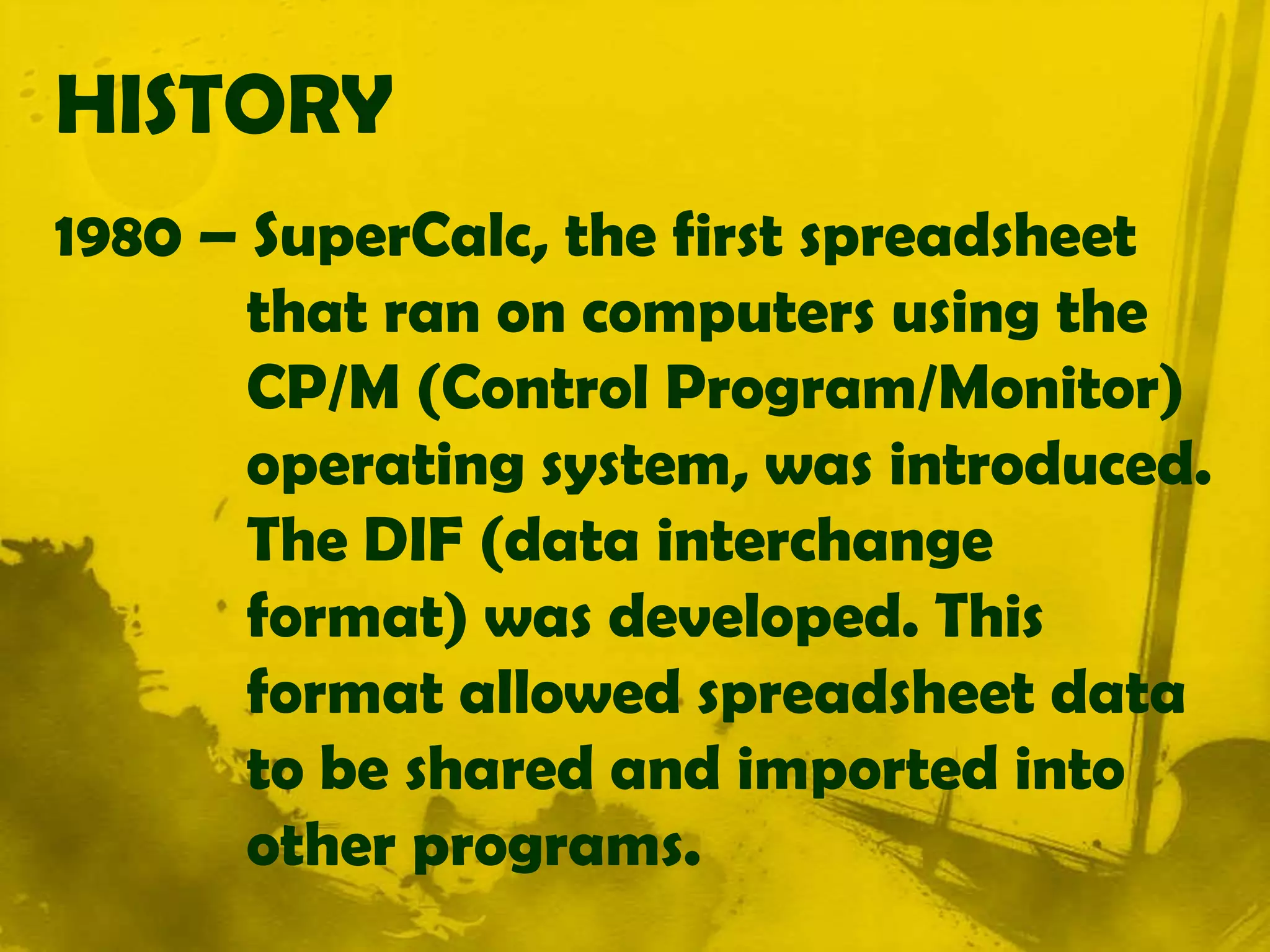 Intro to spreadsheet | PPTX