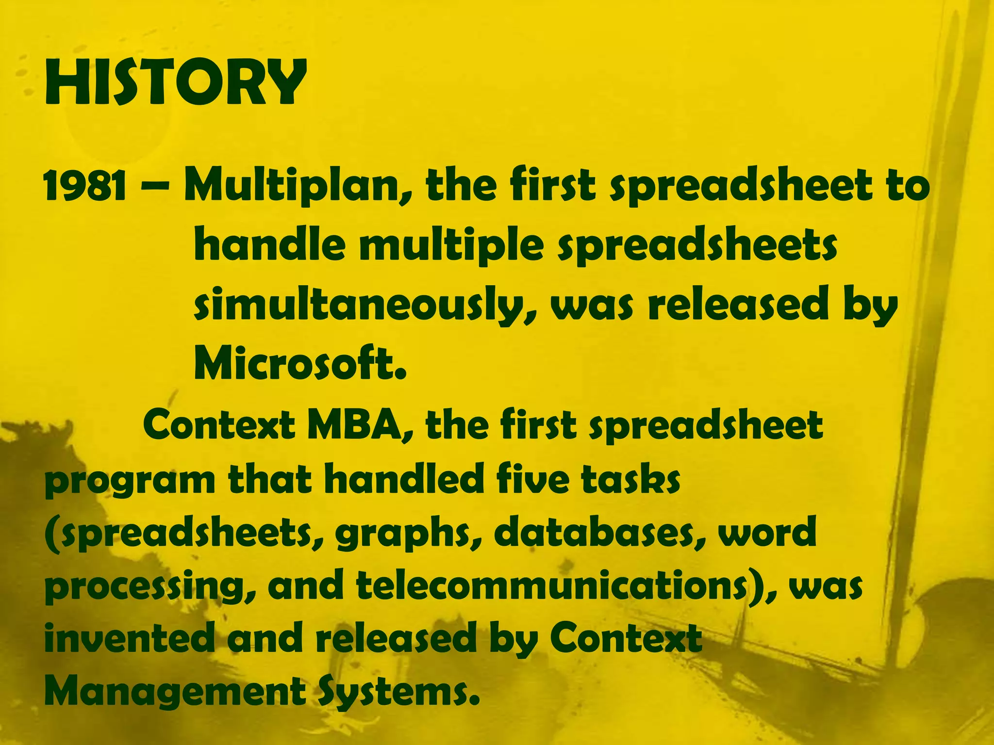 Intro to spreadsheet | PPTX