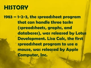 Intro to spreadsheet | PPTX