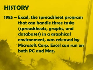 Intro to spreadsheet | PPTX