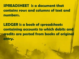 Intro to spreadsheet | PPTX