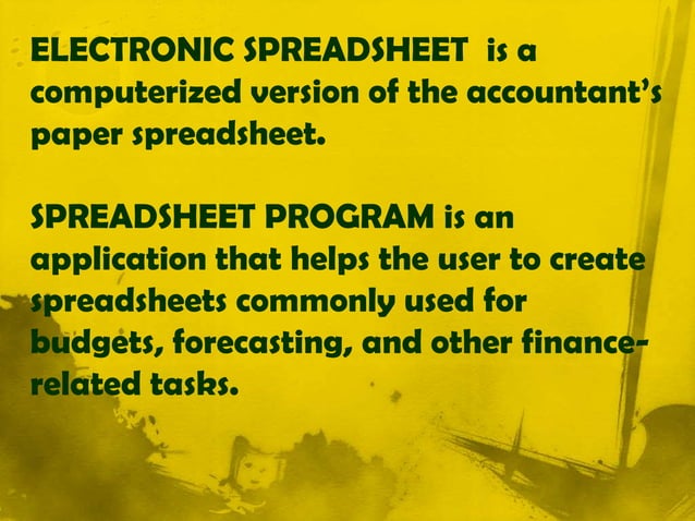 Intro to spreadsheet | PPTX