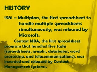 Intro to spreadsheet | PPTX